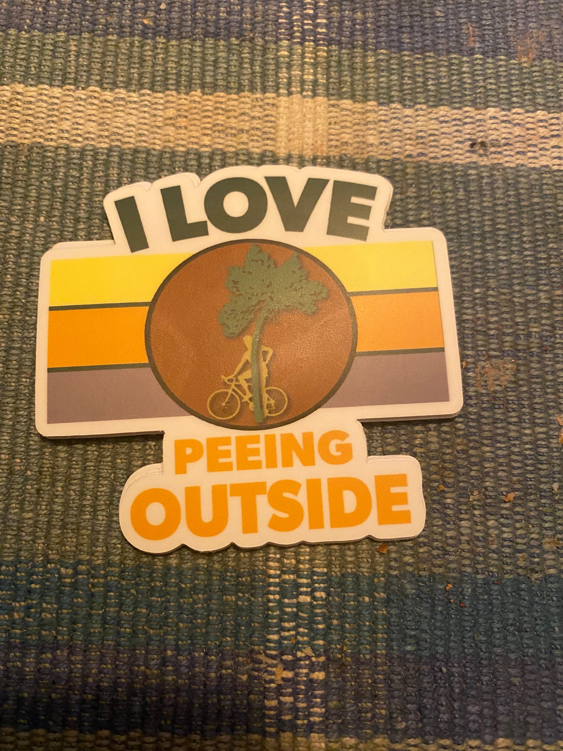 I Love Peeing Outside - Bicycle - Sticker - Etsy