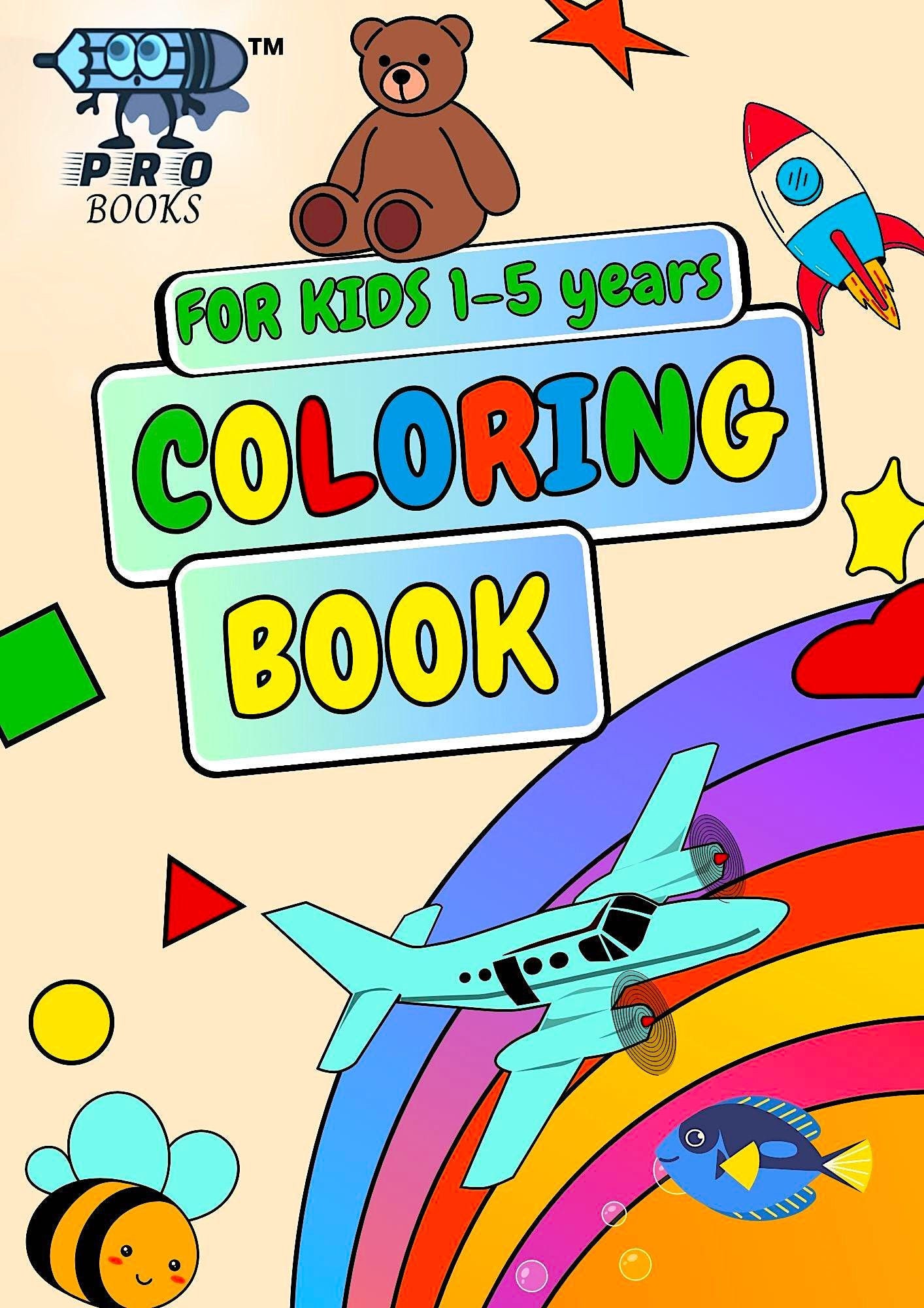 Coloring Book for Kids 1-5y.o., 24 Pages - Etsy