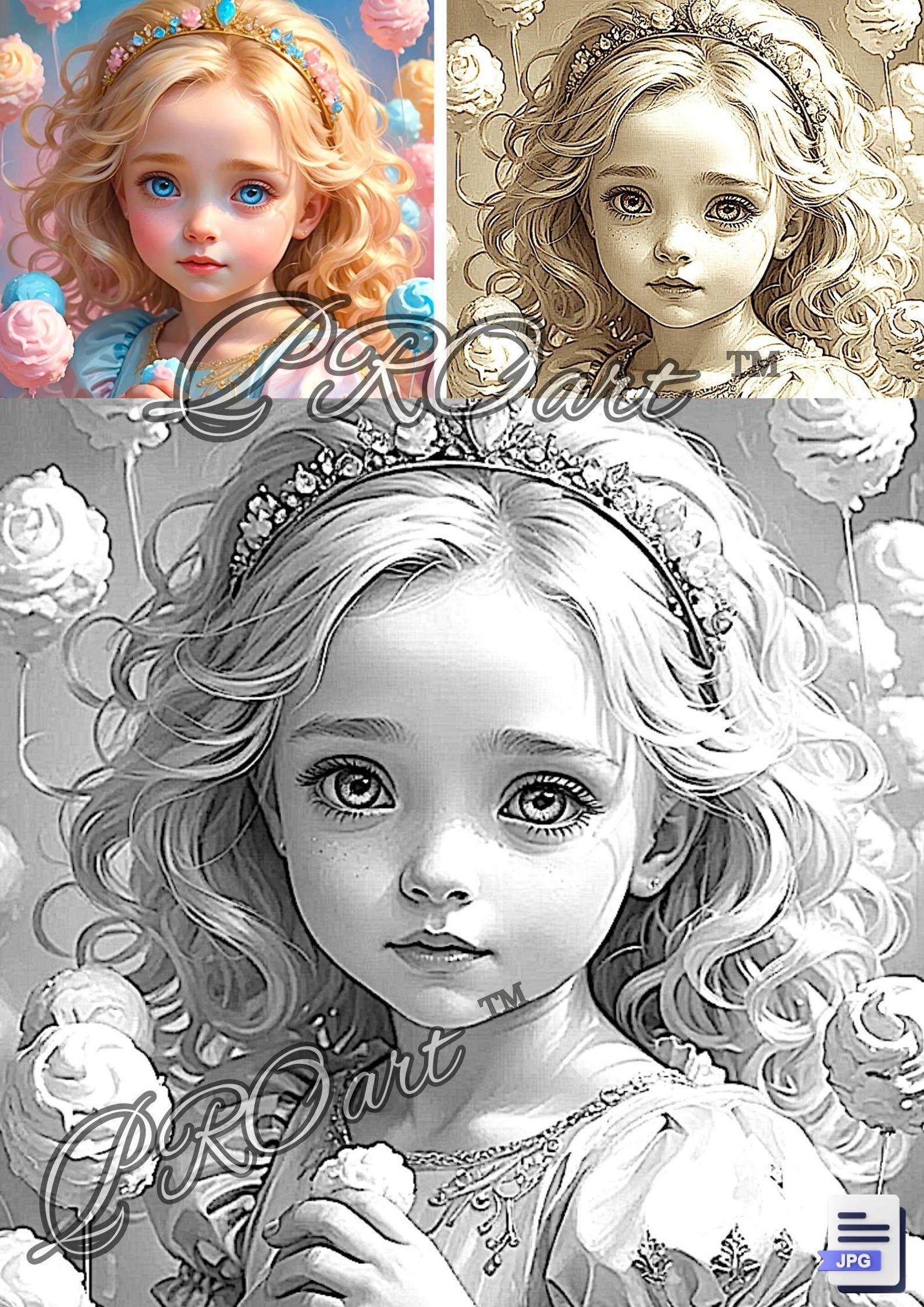 Emily | Proart™ -coloring Pages Premium| Printable Adult /kids ...