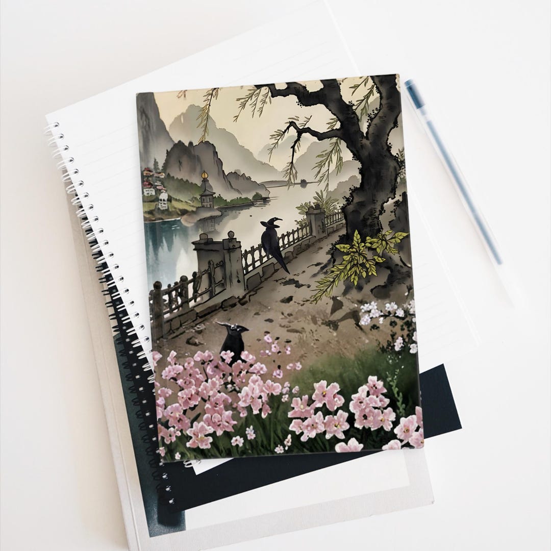 Nature-inspired Ruled Journal, Floral Writing Notebook, Travel Journal ...