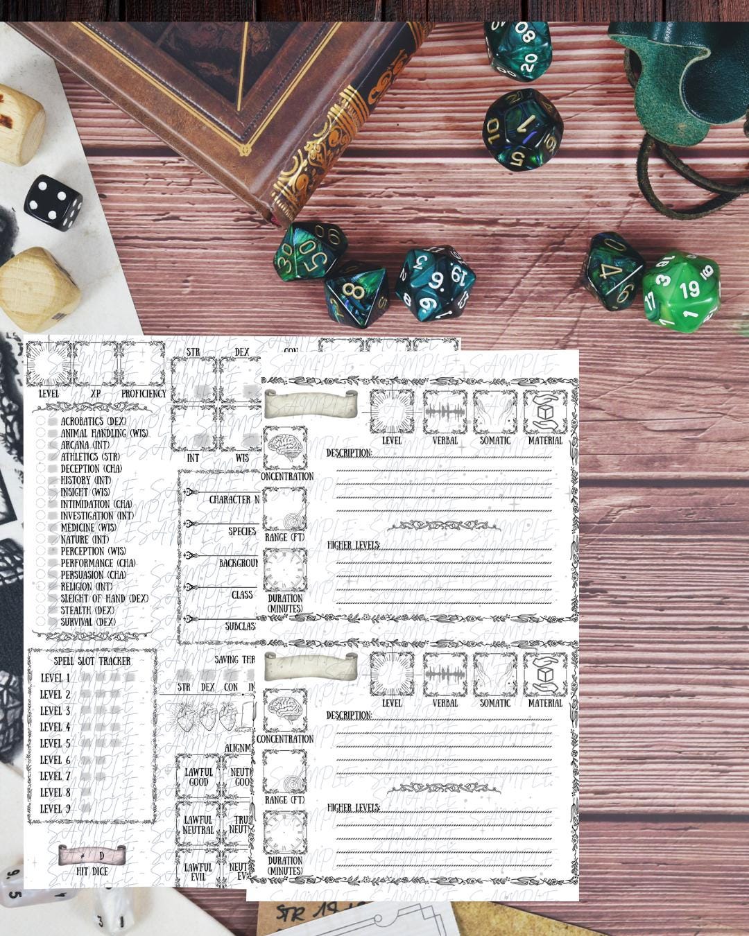 Organize Your Dnd Adventure: Character Sheets, Gaming Session Summary ...