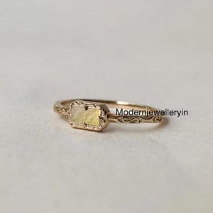 Libyan Desert Glass Ring: Authentic Silver Minimalist Jewelry - Etsy