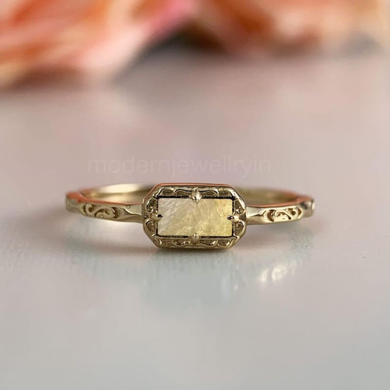 Libyan Desert Glass Ring: Authentic Silver Minimalist Jewelry - Etsy