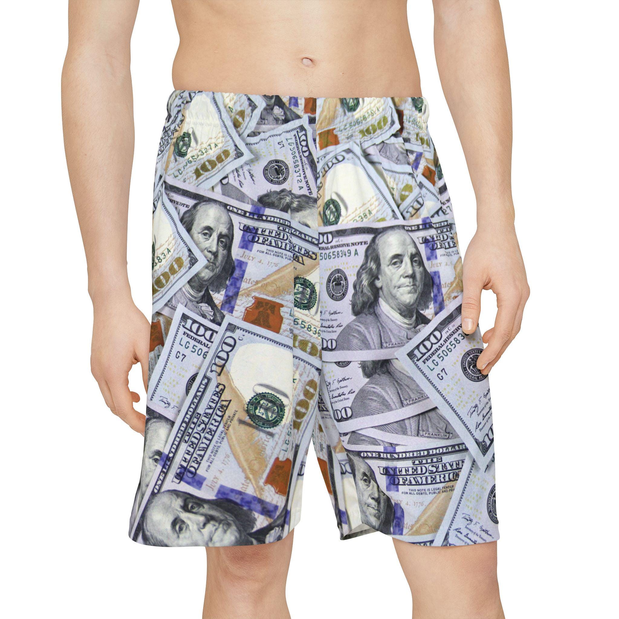 Money Shorts: Men's Hundred Dollar Bill Print - Novelty Clothing - Etsy
