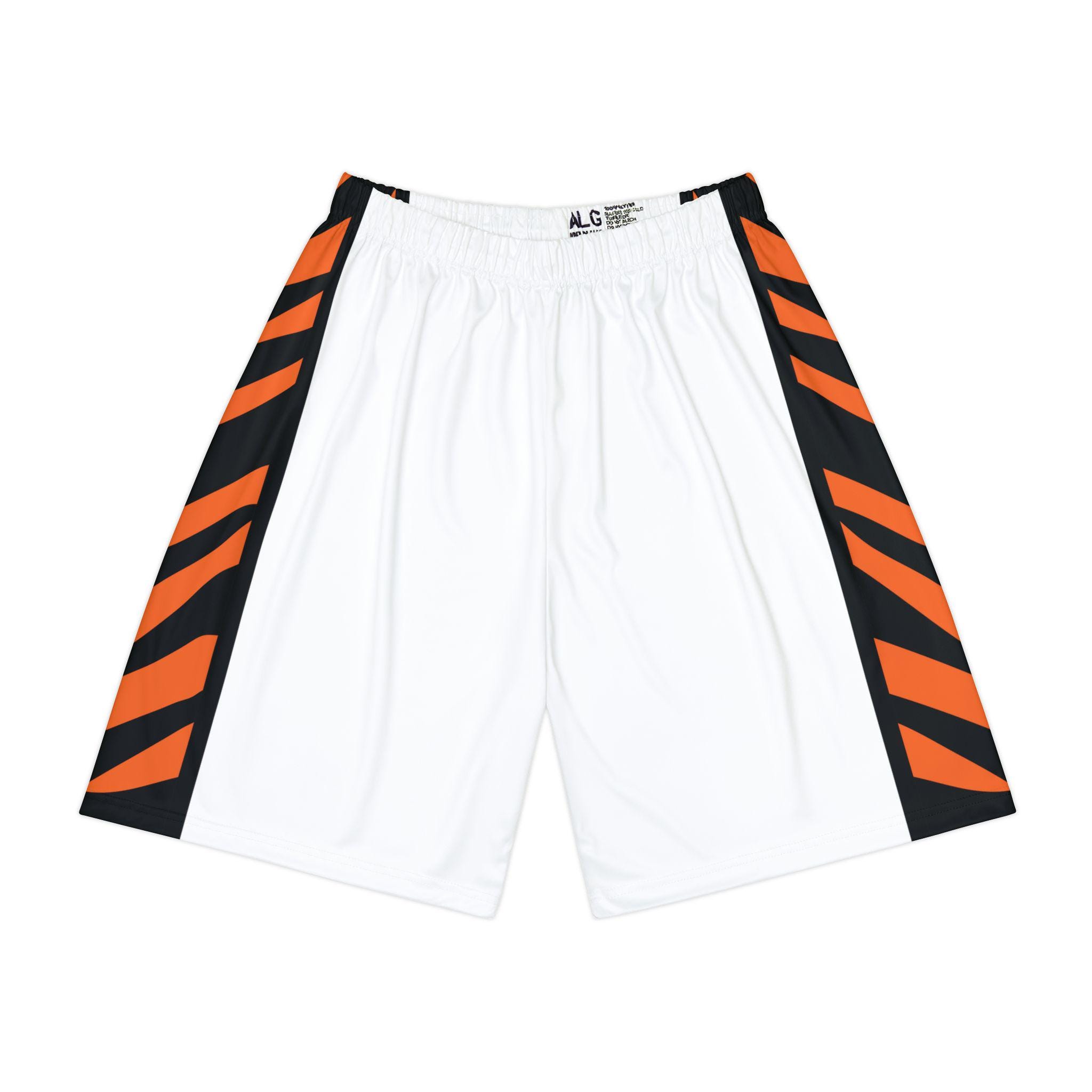 Bengal Tiger Shorts Tiger Striped Shorts Men's Cincinnati Shorts Orange ...