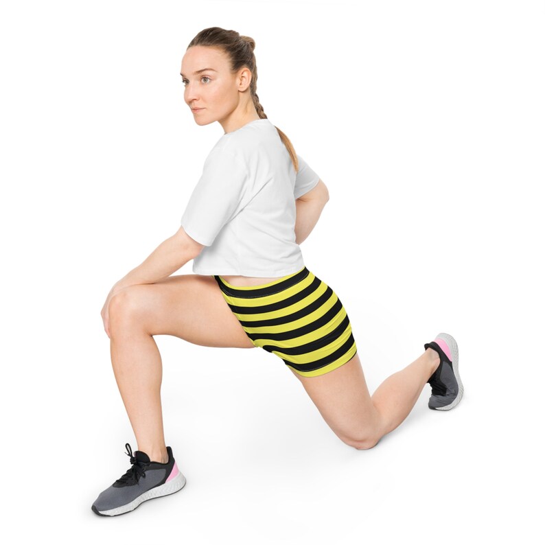 Yellow And Black Booty Shorts Striped Booty Shorts Bumble Bee Honey Bee Booty Shorts Yellow Gym