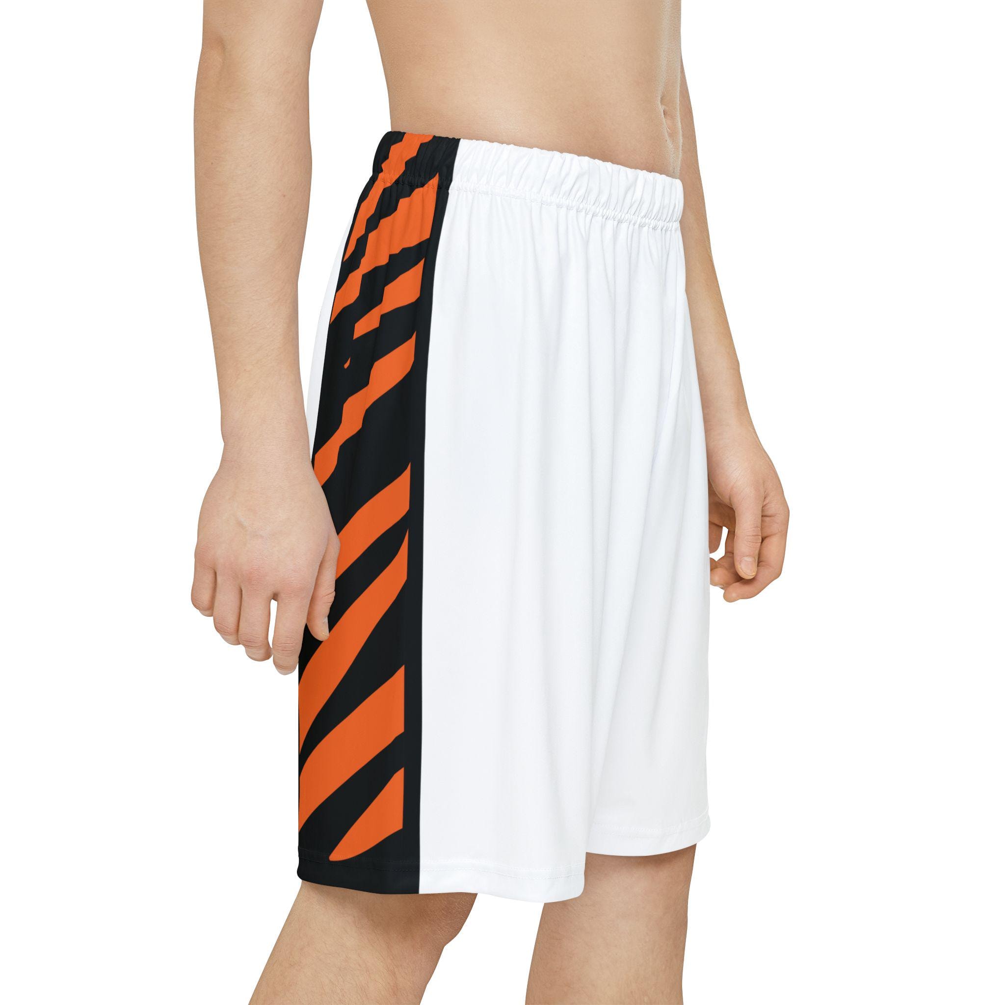 Bengal Tiger Shorts Tiger Striped Shorts Men's Cincinnati Shorts Orange ...