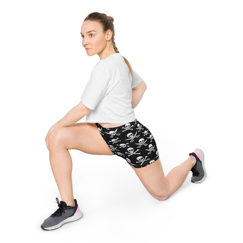 Skull & Bones Booty Shorts, Gothic Gym Clothes - Etsy