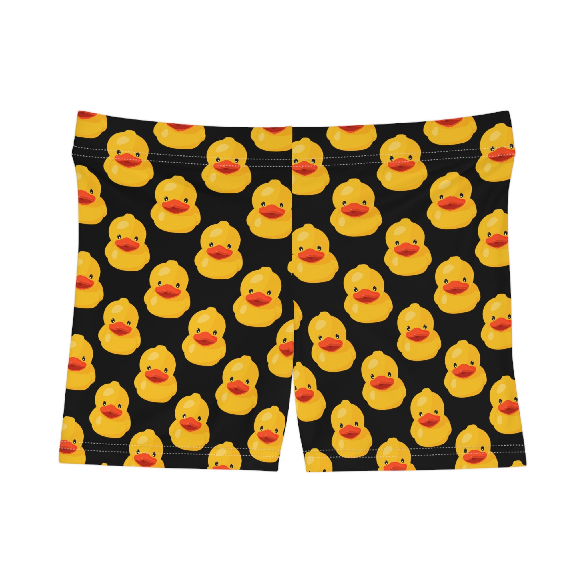 Duck Booty Shorts Yellow & Black Shorts Funny Cute Booty Shorts ...