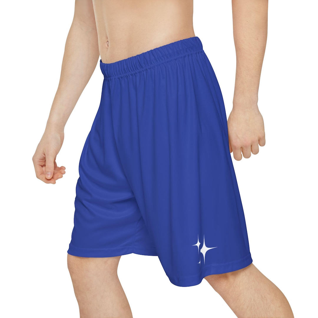 Blue Shorts Men's Royal Blue Basketball Shorts Baggy Navy Blue Athletic ...