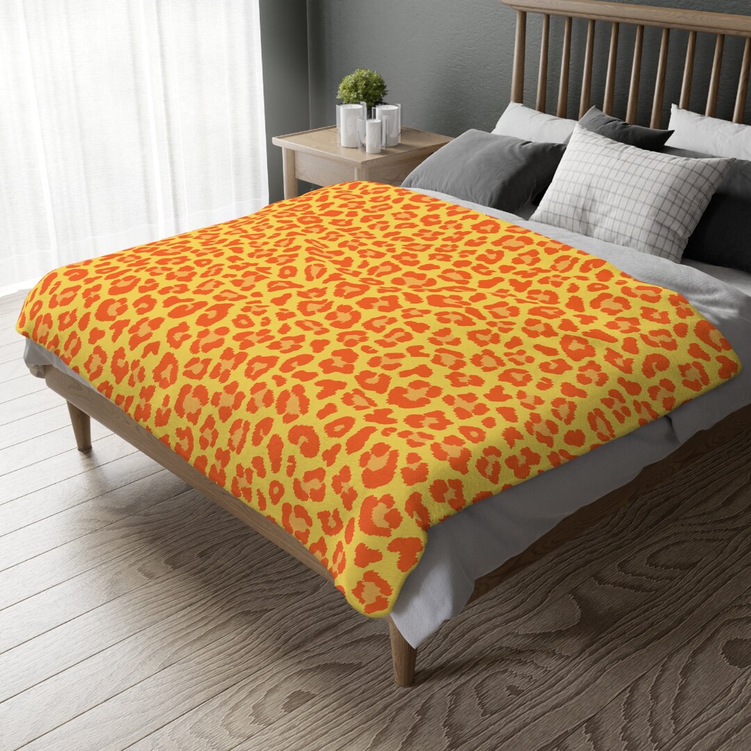 Orange & Yellow Leopard Print Spots Animal Print Soft - Etsy