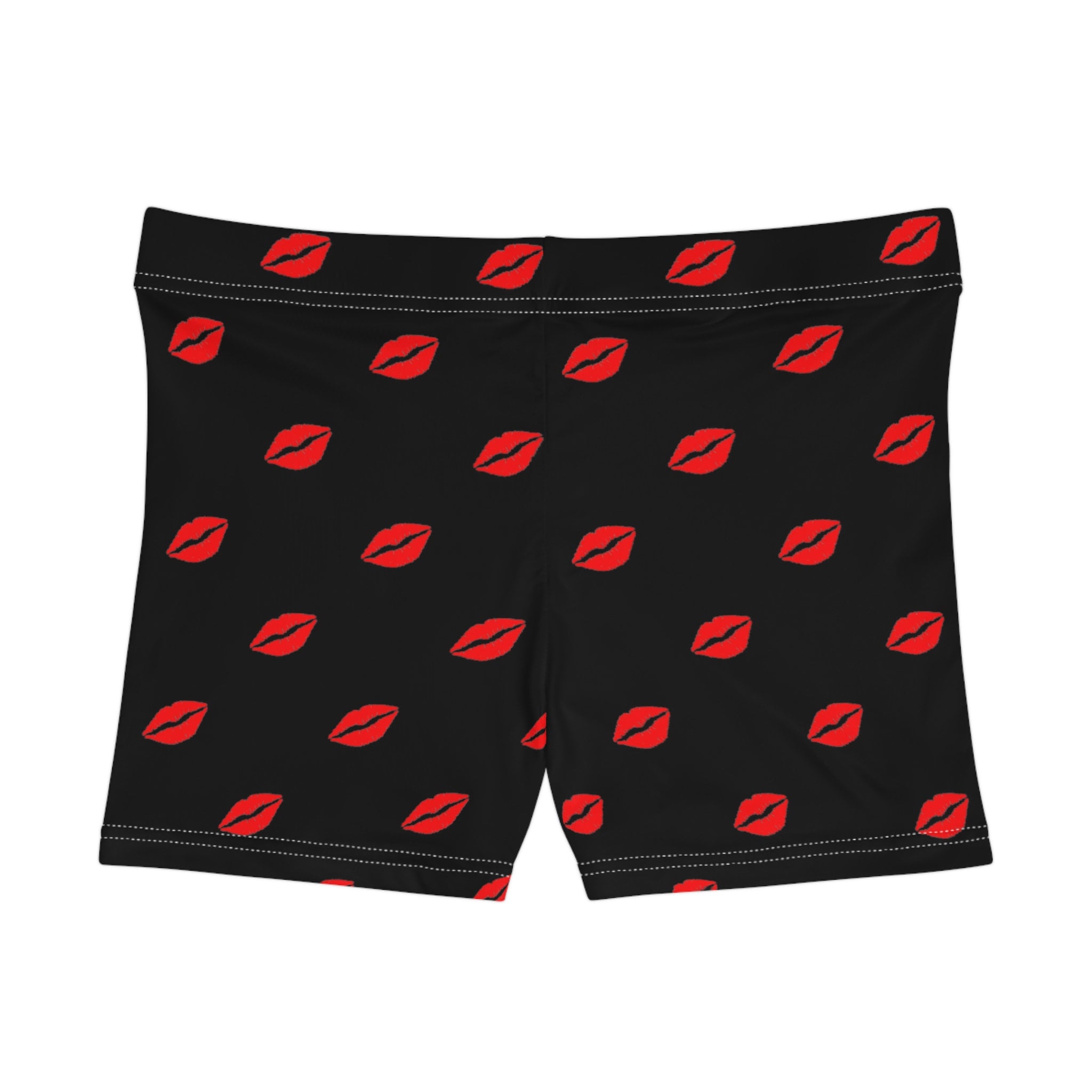 Kiss Lips Booty Shorts: Valentine's Day Yoga Shorts - Etsy