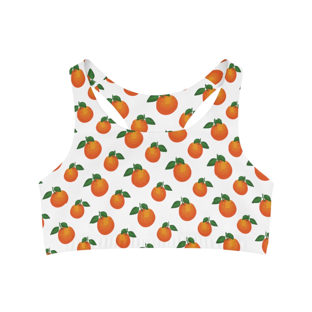 Peach Sports Bra Cute Matching Gym Clothes Racerback Peach Bra - Etsy