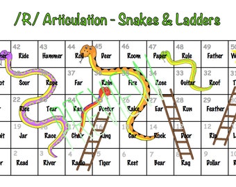 Art & Collectibles Initial and mixed /R/ Articulation Snakes and ...