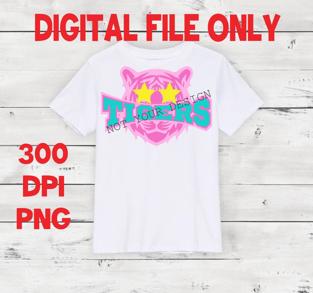 Tiger Mascot Digital Design - Etsy