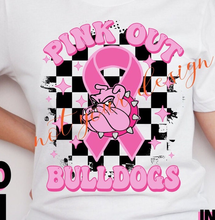 Pink Out Bulldogs Mascot Digital Design 300 DPI PNG - Etsy