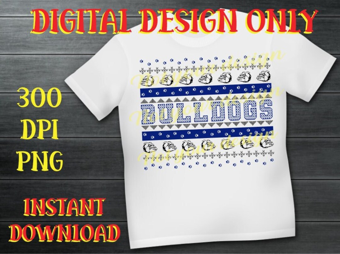 Bulldog Mascot Digital Design - Etsy
