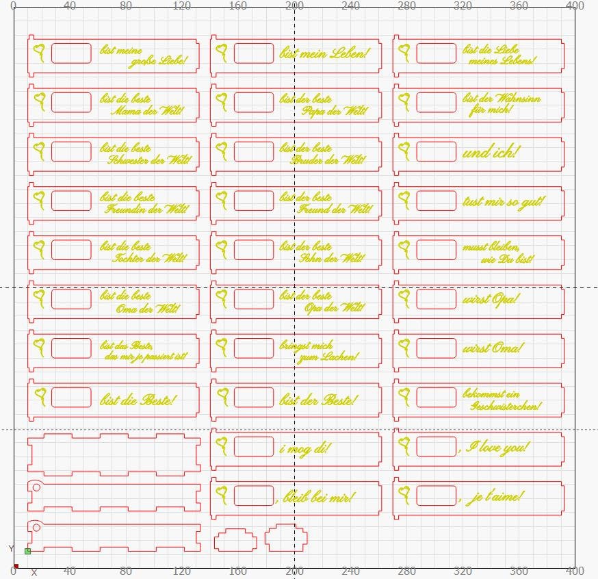 DU bist Duplo-Box 28 Laser Cut Vorlagen, Holzstärke mit 3mm und 4mm ...