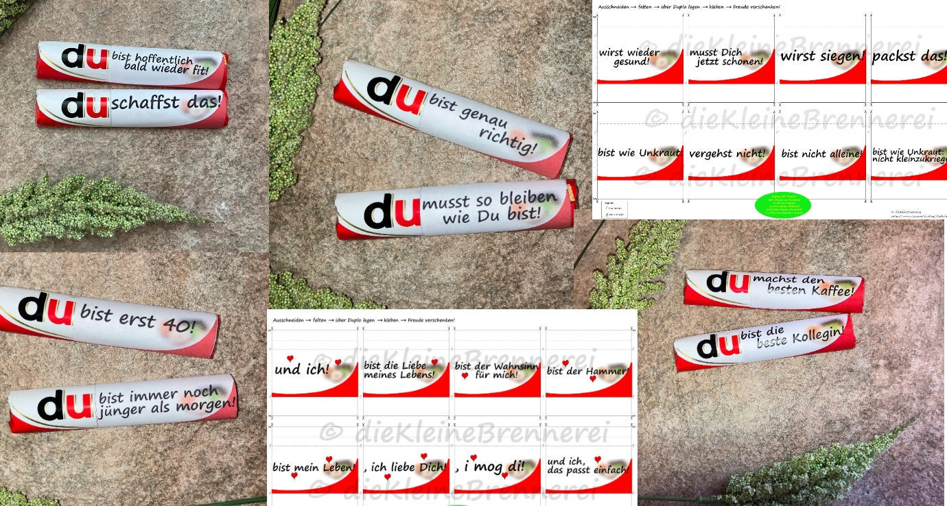 DU bist - über 120 Sprüche zum Ausdrucken als Duplo-Banderole - Etsy.de