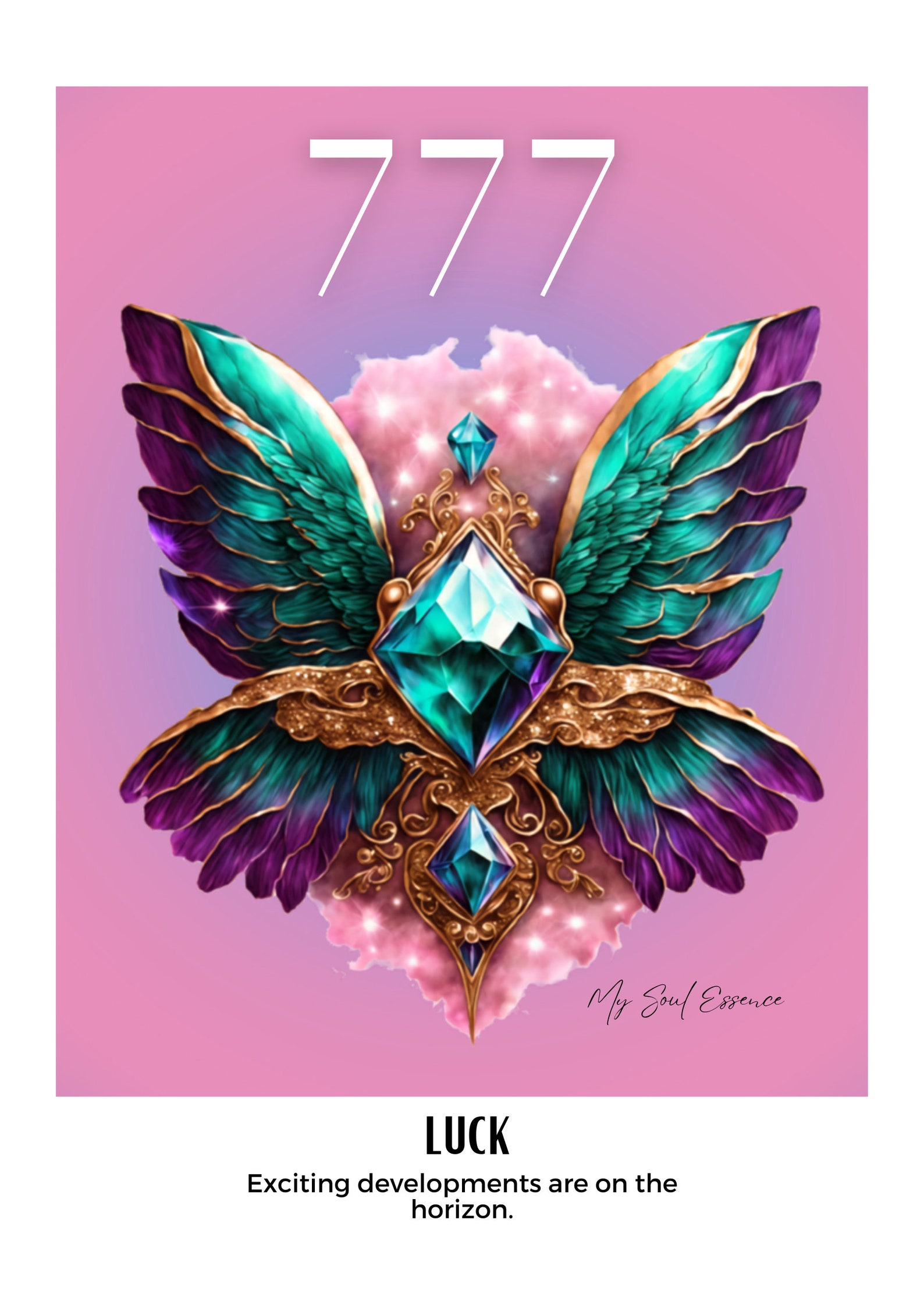 Angel Number 777 Luck Digital Print - Etsy