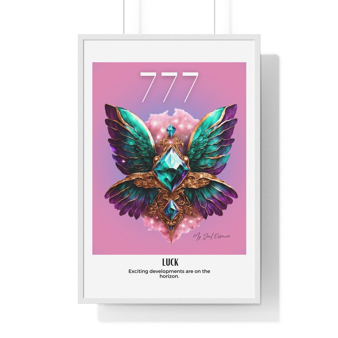 Angel Number 777 Framed Wall Art - Etsy