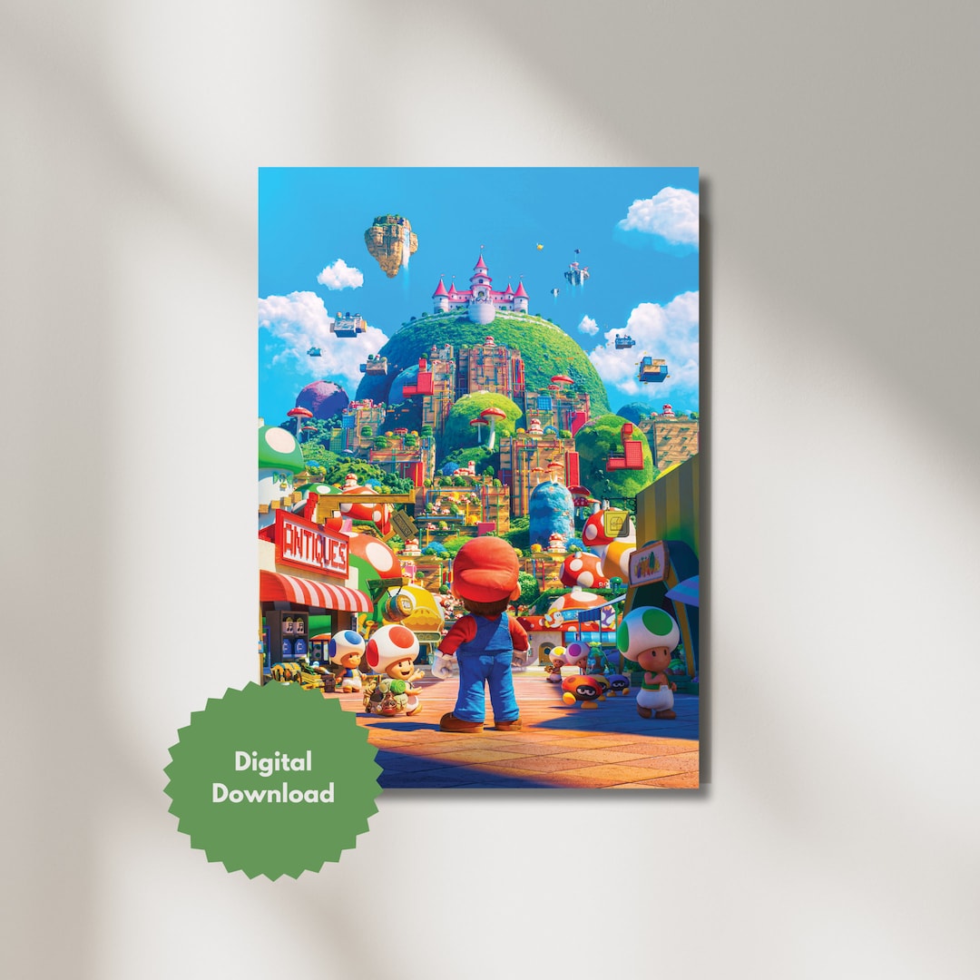 Super Mario Bros Poster - Digital Poster Download A3 & A4 Sizes 300 DPI ...