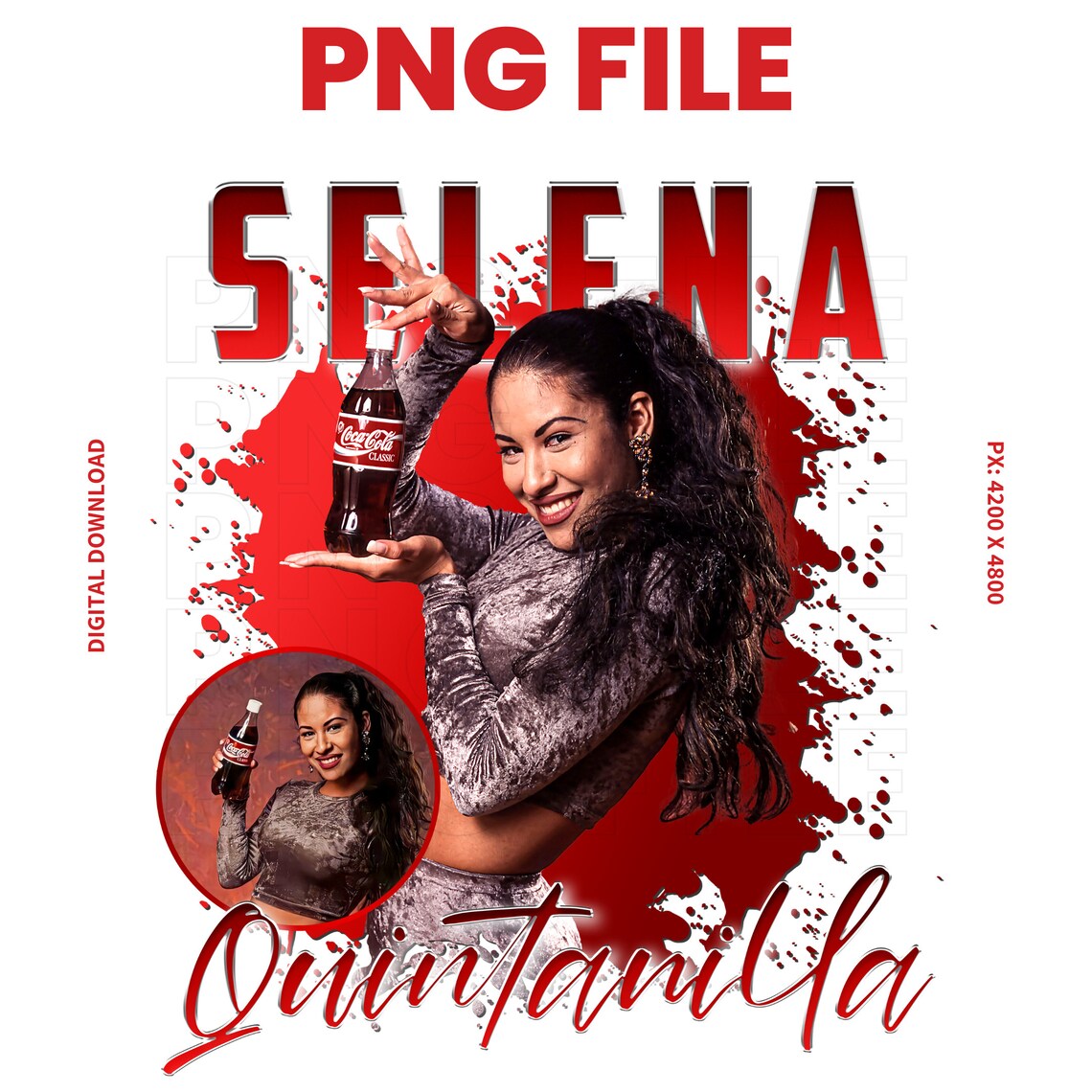 Selena 90s Shirt Design PNG, Selena Quintanilla, Tumbler Graphic File ...