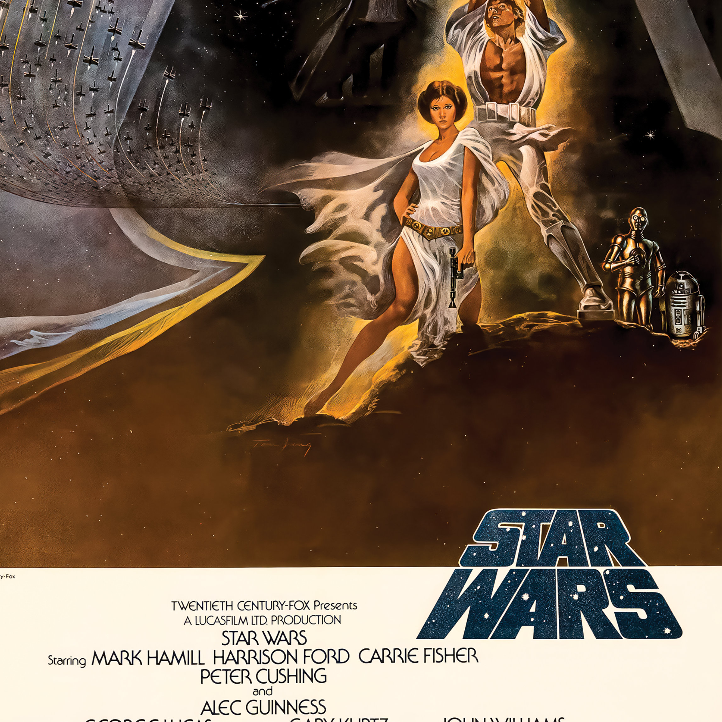 Star Wars A New Hope Movie Poster 2 Beige Color Digital Poster Download ...