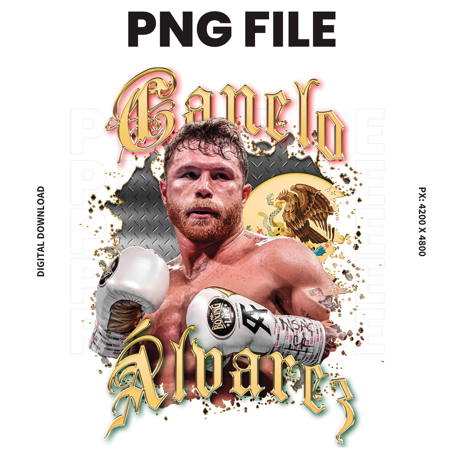 Canelo Alvarez Design PNG, Tumbler Graphic File, Celebrity Boxing Tee ...