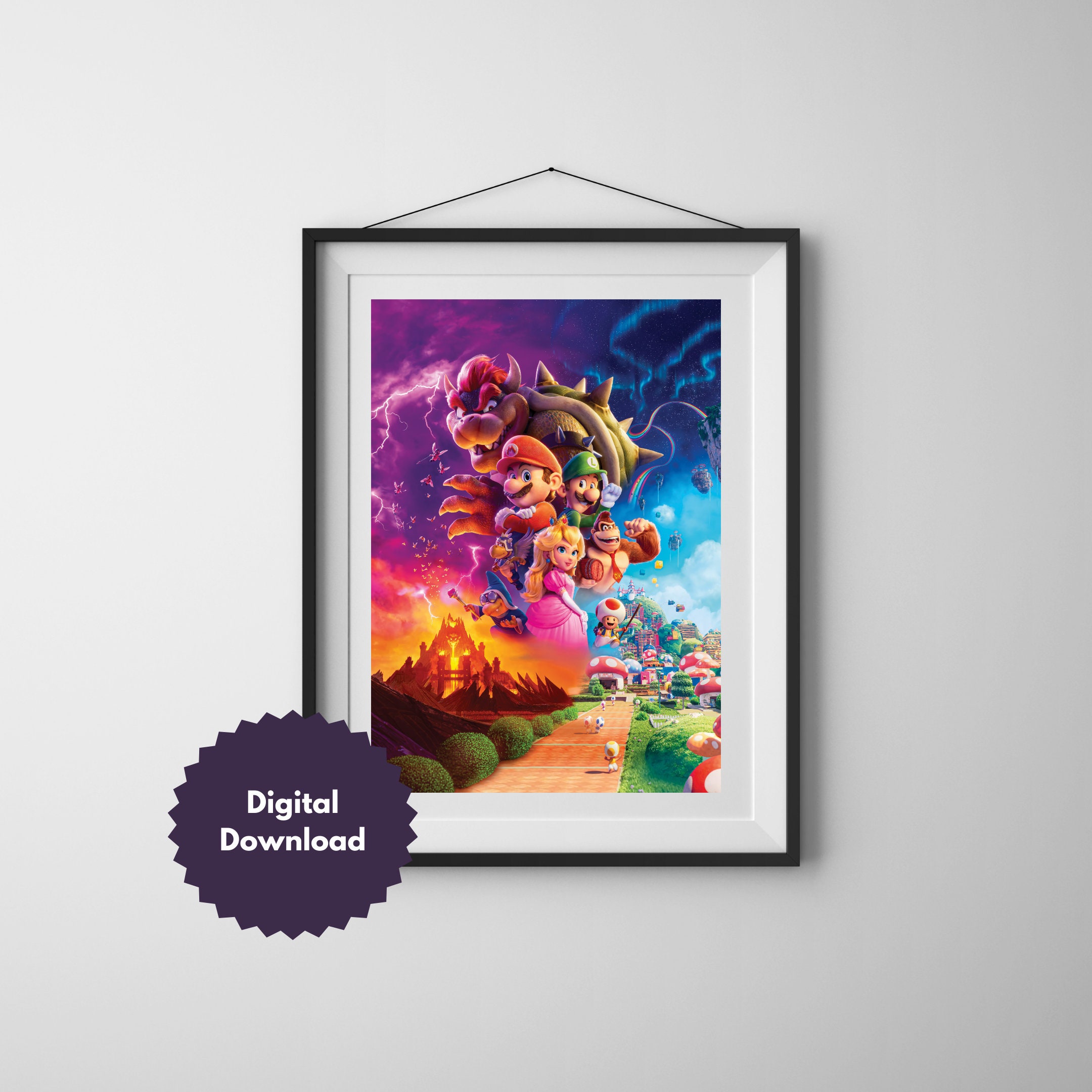 Super Mario Bros Poster #2- Digital Poster Download A3 & A4 Sizes 300 ...