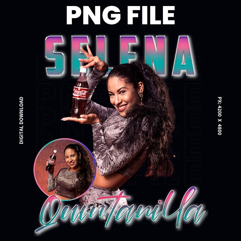 Selena 90s Shirt Design PNG, Selena Quintanilla, Tumbler Graphic File ...