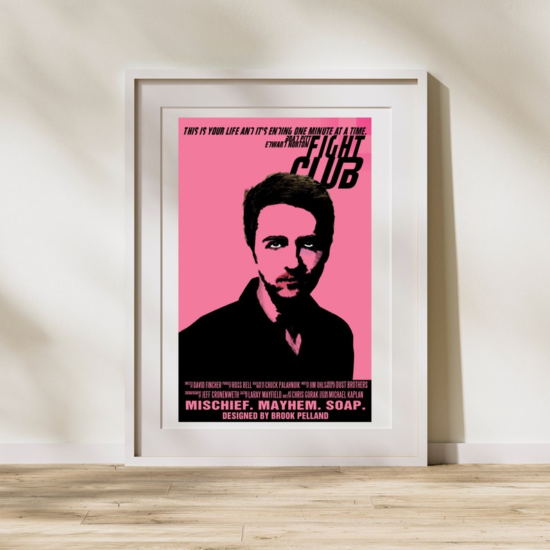 Fight Club Movie Poster Digital Poster Digital Download 300 - Etsy