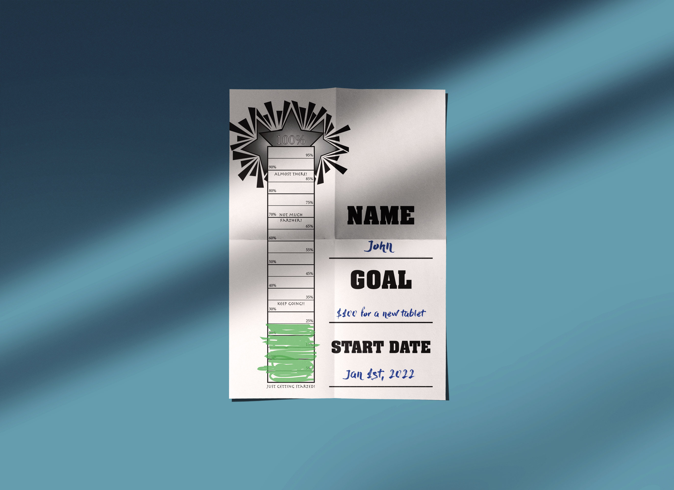 Printable Goal Tracking Pdf, Letter, A4, Half Sizes, - Etsy