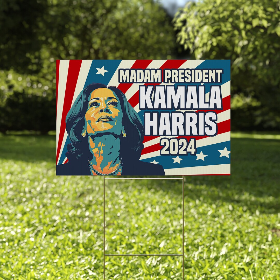 Kamala Harris 2024 Sign, Madam President Sign, Vote Kamala Vote ...