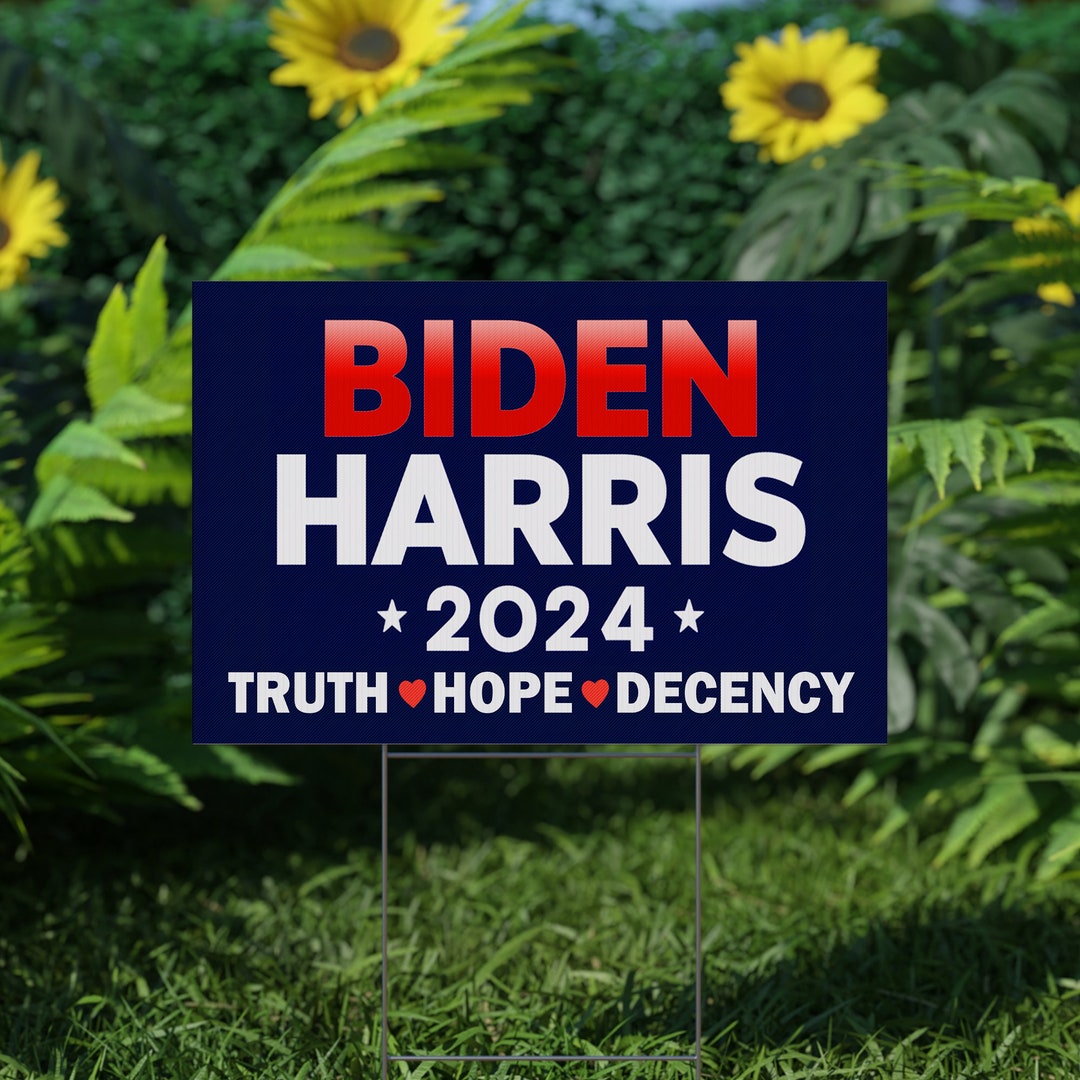 Biden Harris 2024 Yard Sign Joe Biden for President 2024 Lawn Sign ...