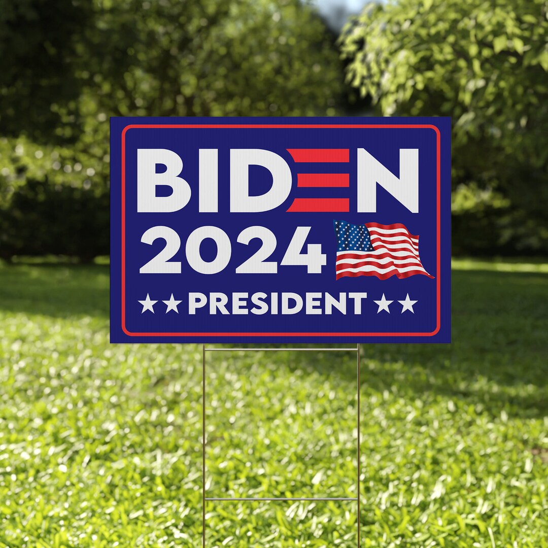 Biden 2024 Yard Sign, Coroplast Biden Sign Joe Biden President Election ...