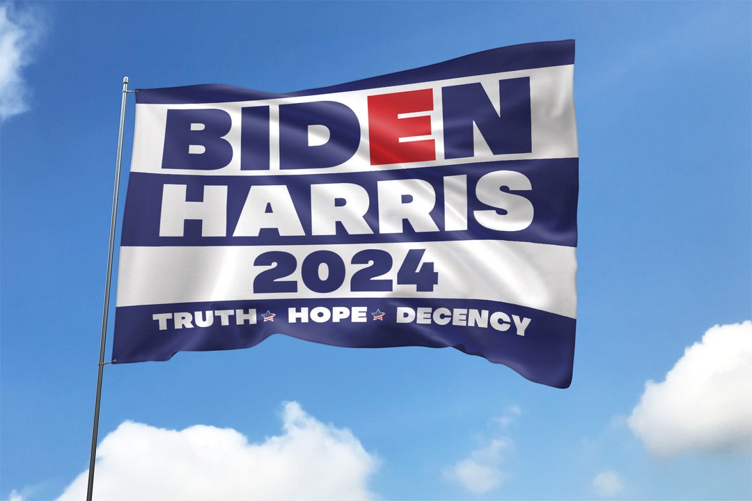 Biden Harris 2024 Flag, Biden Harris for President 2024, Truth, Hope ...