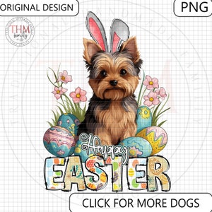Terrier Yorshire Easter Day Png, Yorkie Mom Easter Png, Happy Easter ...