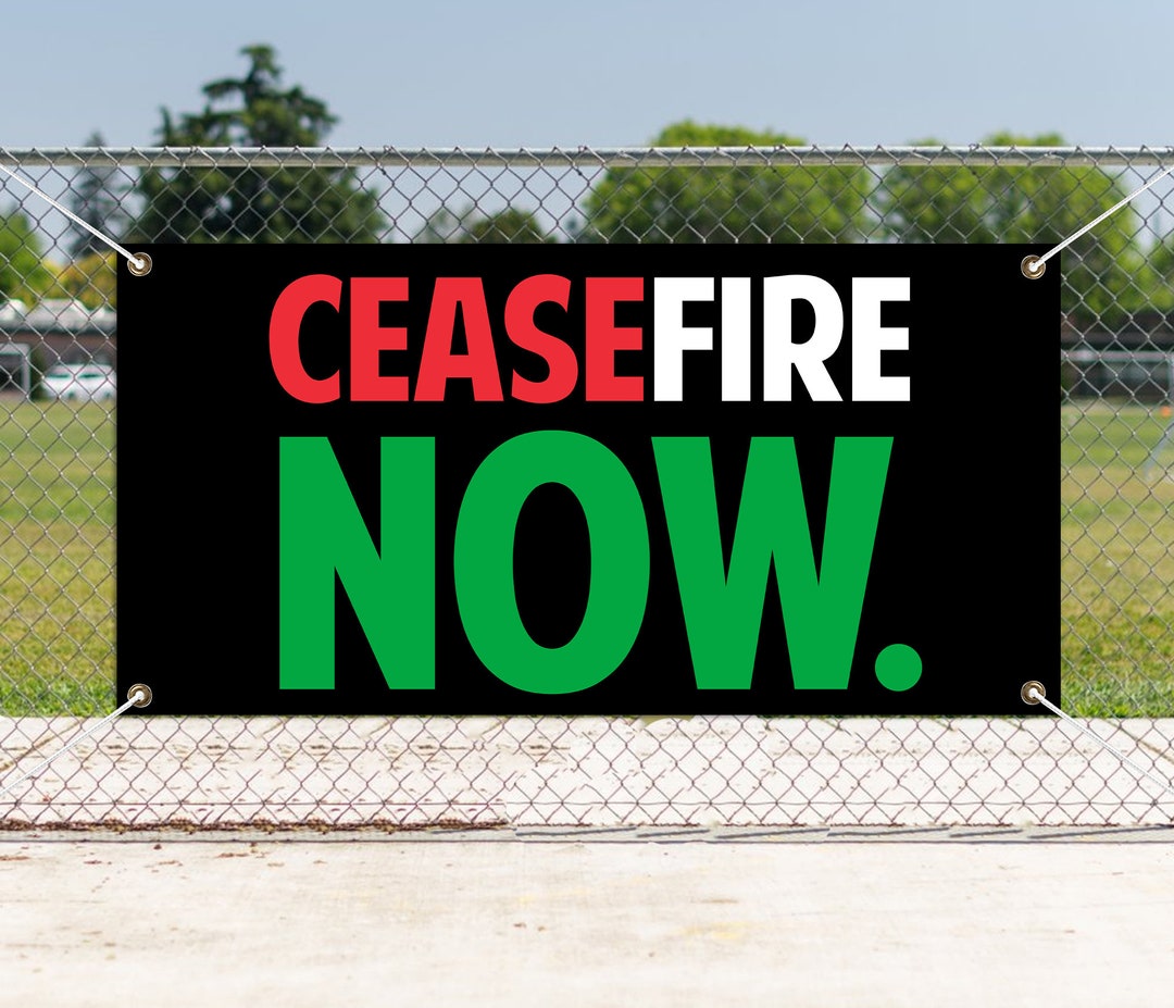 Free Palestine Banner/ceasefire Now Banner/we Believe Peace Banner/stop ...
