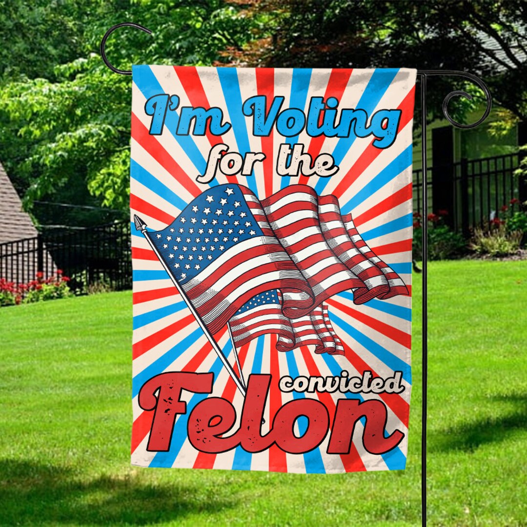 Vote for the Convicted Felon Flag, Pro USA Election Flag, Funny ...
