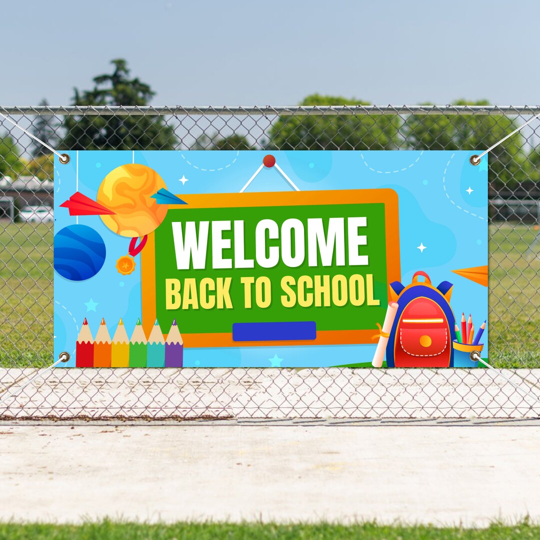 Welcome Back to School Backdrop Banner Decorations/first Day of School ...