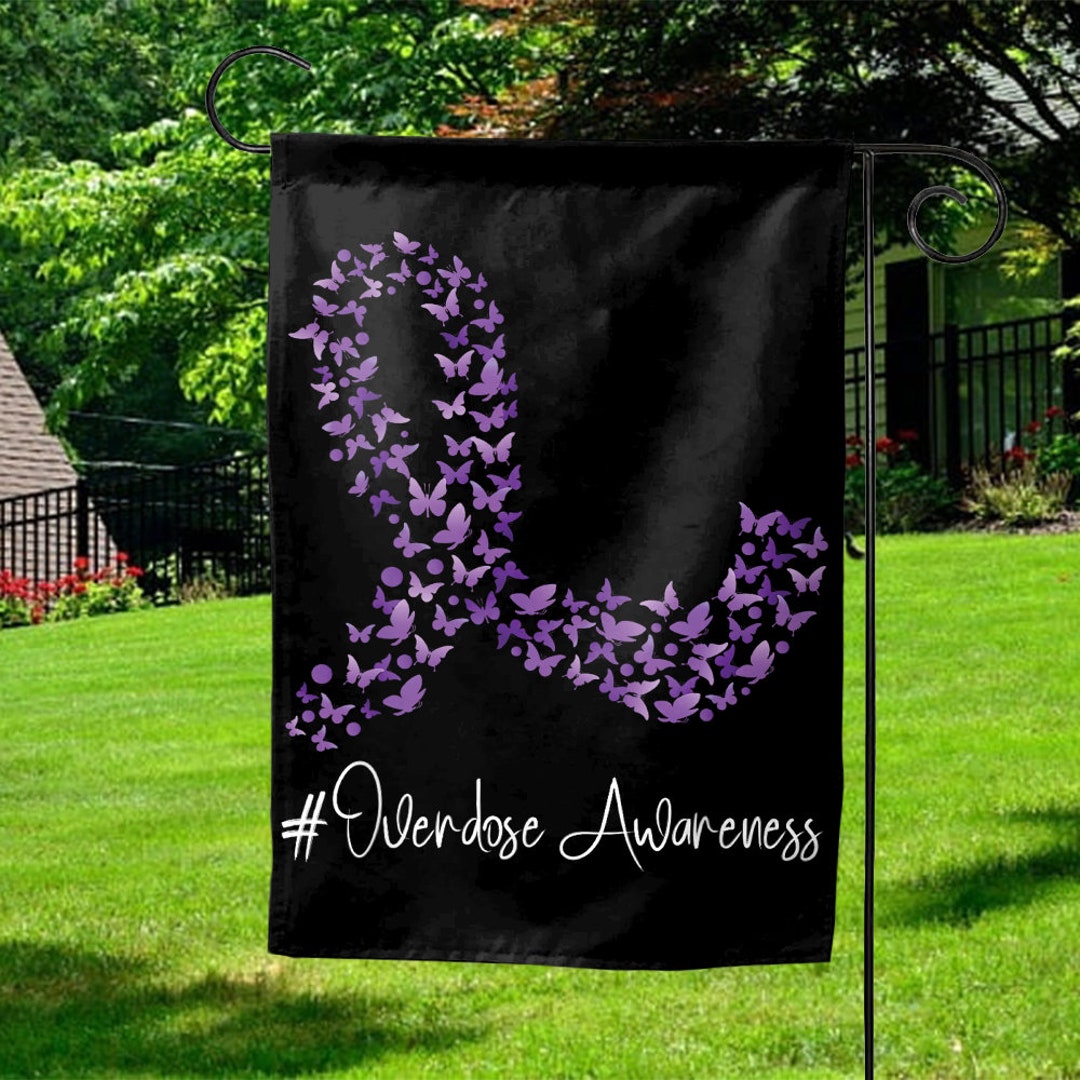 Overdose Awareness Day USA American Flag, in August We Wear Purple ...