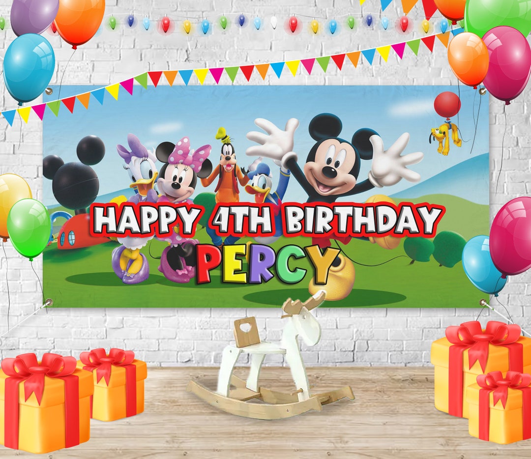 Mickey Mouse Clubhouse Birthday Backdrop Mouse Clubhouse Birthday 9047