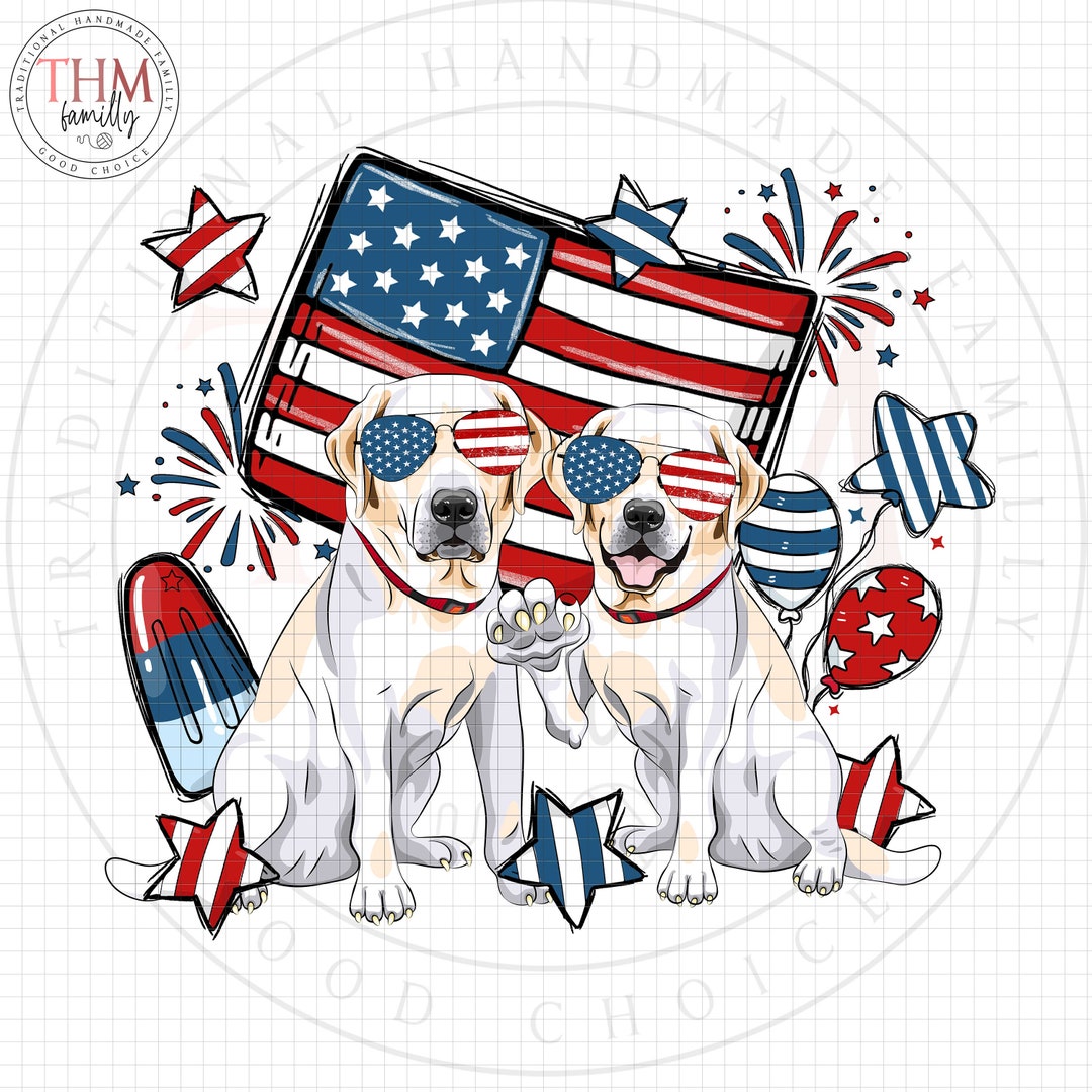 Happy 4th of July Funny Labrador Retriever Breed PNG/ Labrador ...