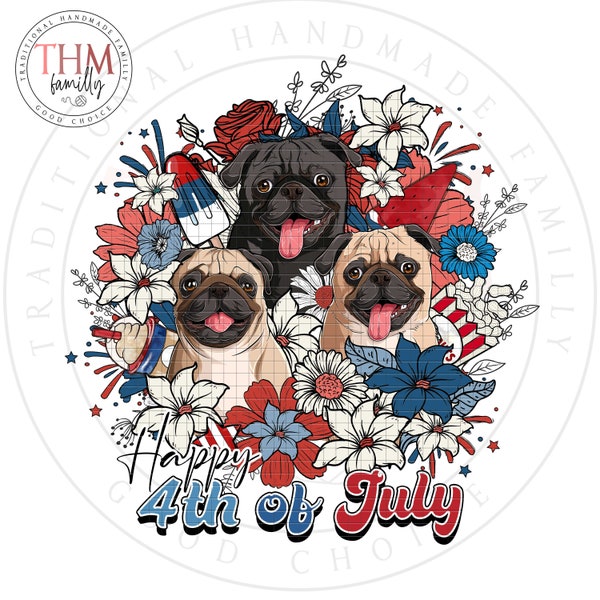 Patriotic Pugs - Etsy
