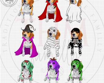 Halloween Beagle Png - Etsy