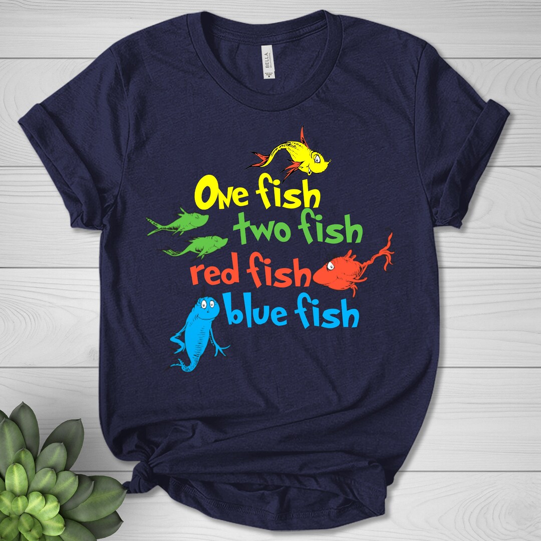 One Fish Two Fish Red Fish Blue Fish Shirt, Costume for Family Group ...