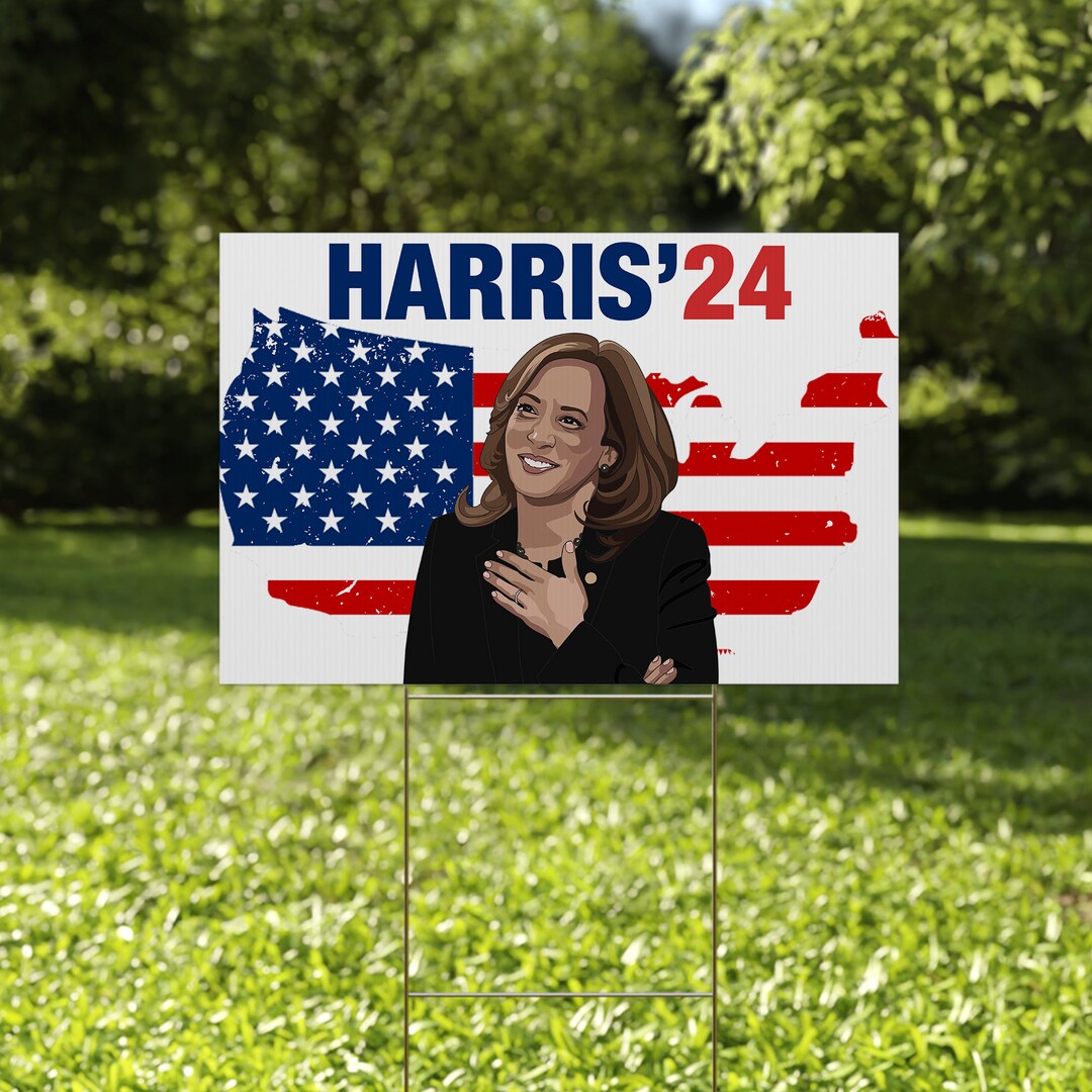 2024 Kamala Harris Let's Finish the Job Sign, President Kamala Harris ...