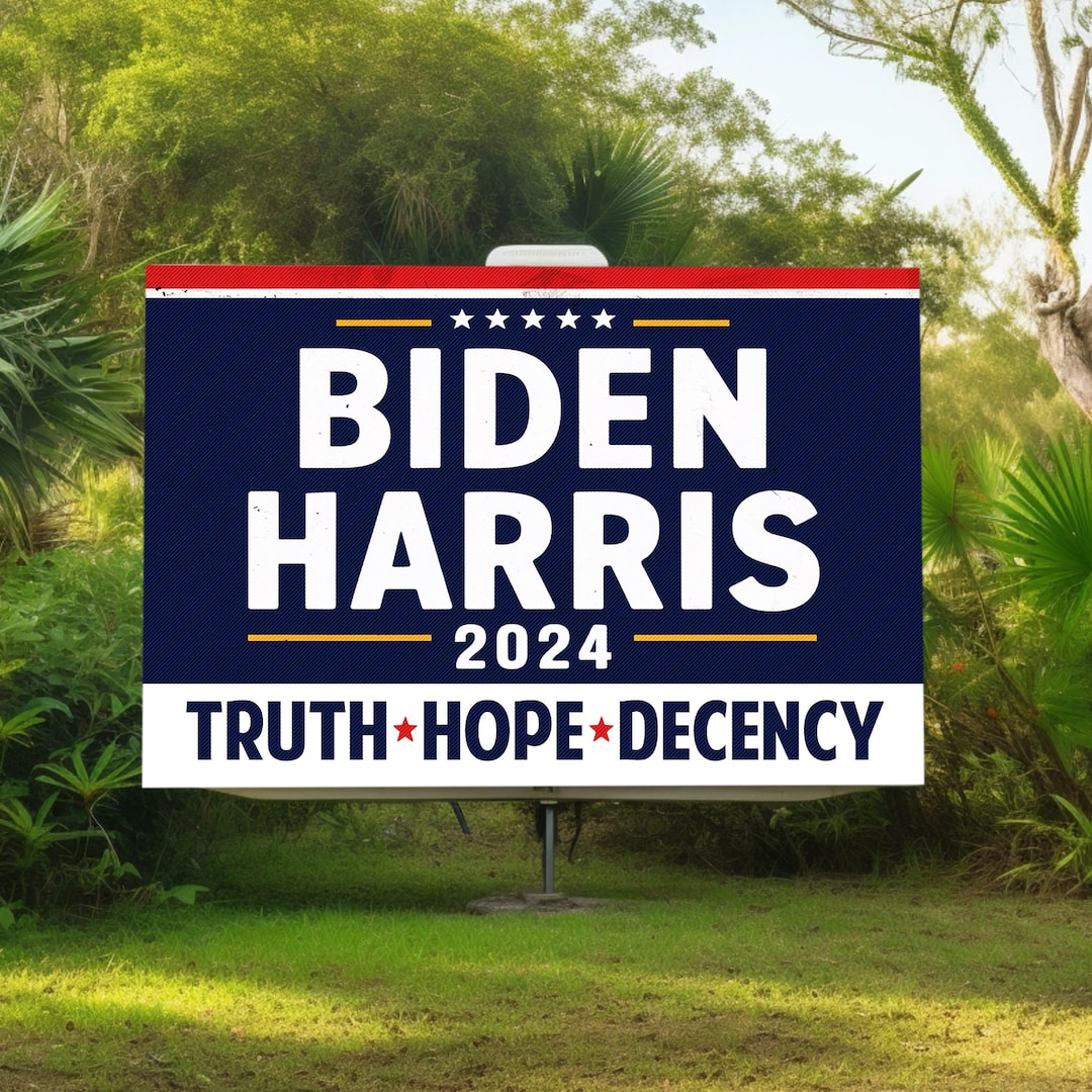 Biden Harris 2024 Yard Sign, Coroplast Joe Biden for President 2024 ...