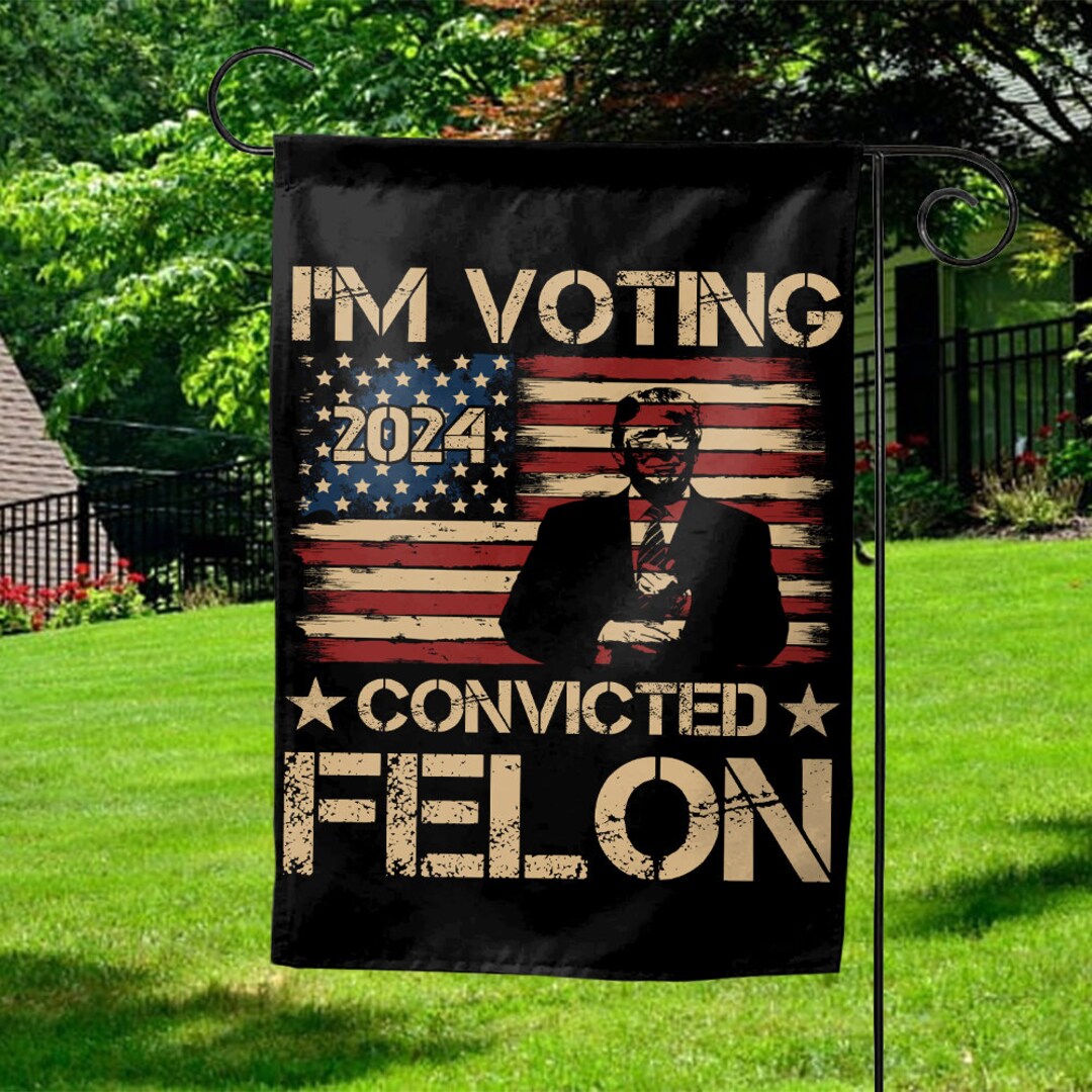 Vote for the Convicted Felon Flag, Pro USA Election Flag, Funny ...